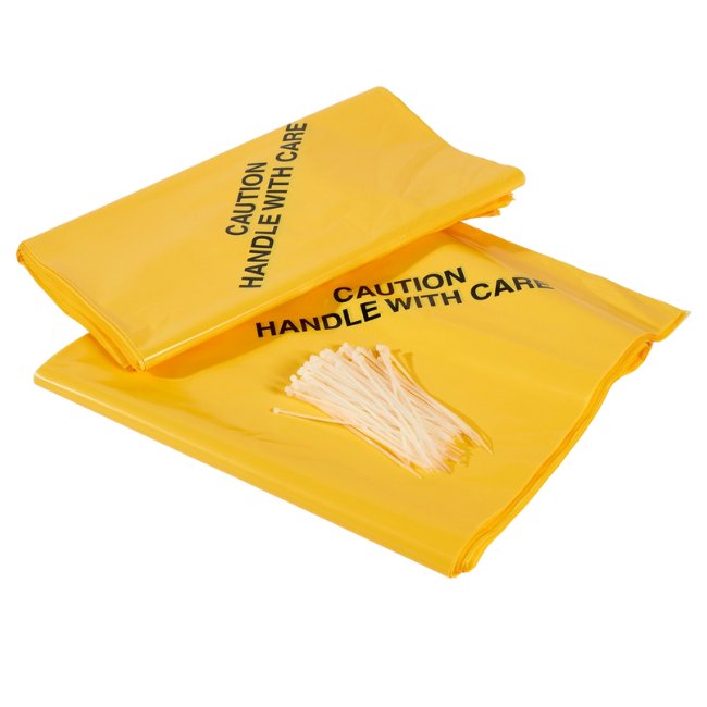 Disposal Bag and Tie - Yellow Shield