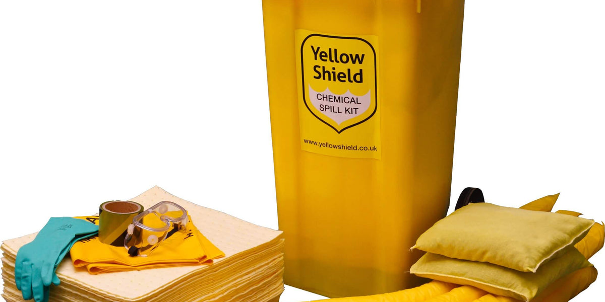 Chemical Wheelie Bin Spill Kit - 125 Litre - Yellow Shield